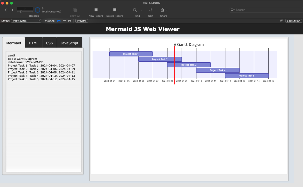 Building a Mermaid.js Gantt Chart in a Filemaker Web Viewer | Appsmith Community Portal